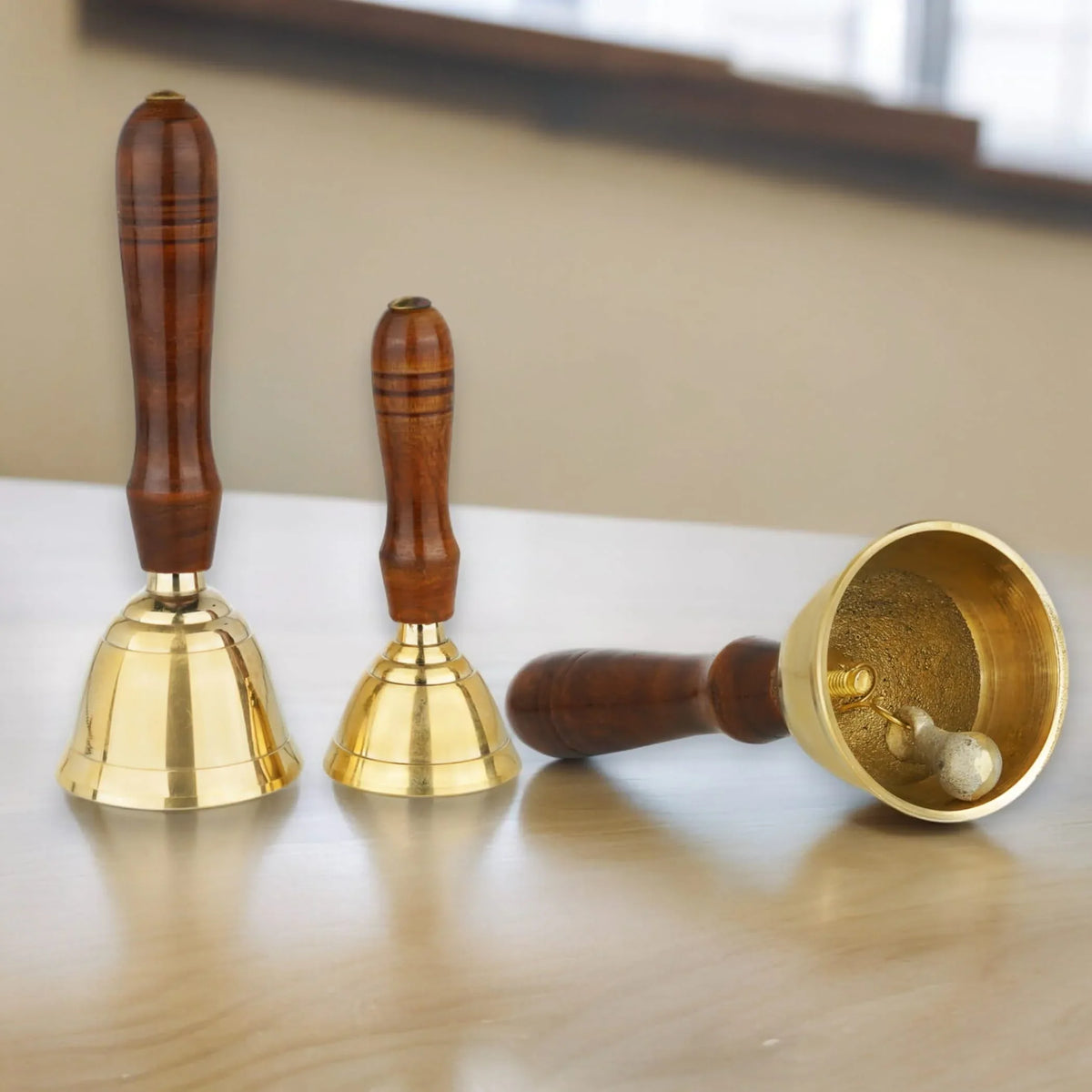 Buy solid brass bell hand call bell for school teacher i...