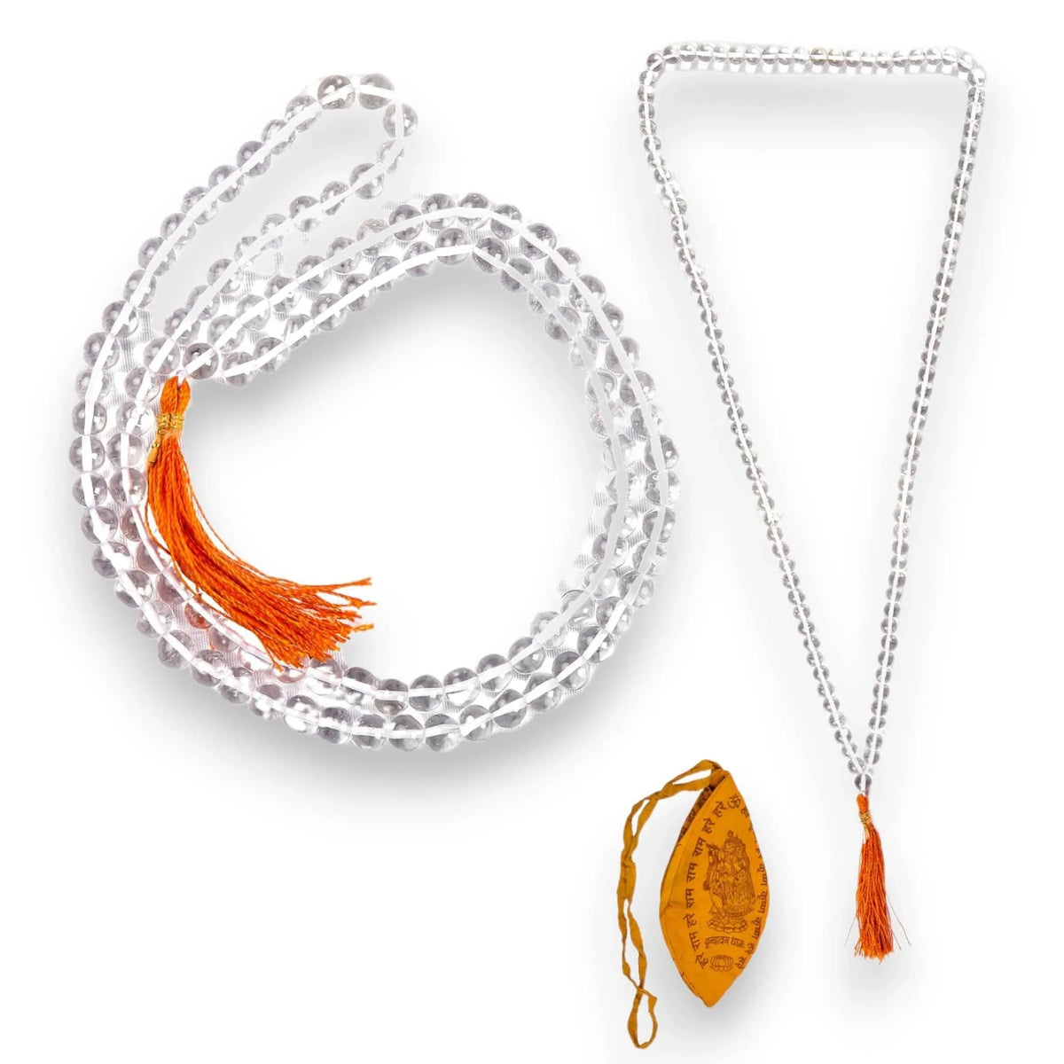 Buy sphatik mala with jap bag gaumukhi natural certified...